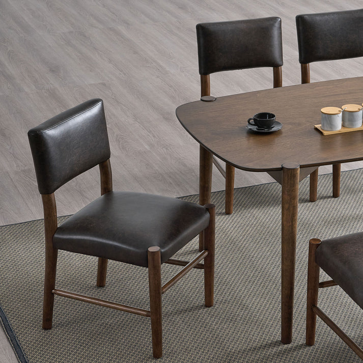 ACTU 58” Mid-Century Modern Dining Table Set for Small Spaces (Seats 4 ...